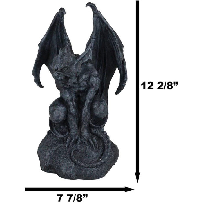 Trinx Hament Cathedral Guardian Crouching Winged Gargoyle Statue | Wayfair