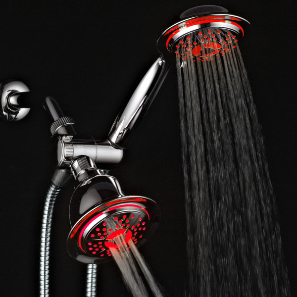 PRSA 7-Color LED Combo Multi Function Dual Shower Head & Reviews | Wayfair