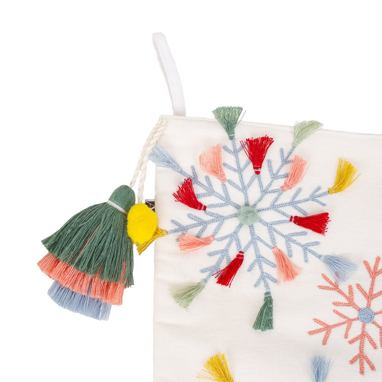 HGTV Home Collection Boho Snowflake Stocking | Wayfair