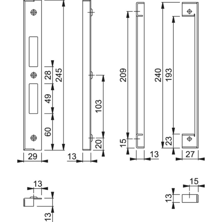 Symple Stuff Amarhi Locks 72Mm Deadlock Rebate Set | Wayfair.co.uk