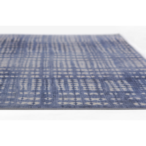 Novogratz Bolt Performance Blue/White Rug | Wayfair