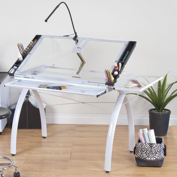Glass-top-drawing-table | Wayfair