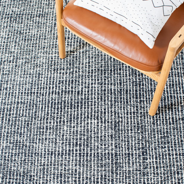Latitude Run® Handmade Hand Tufted Wool Ivory/Black Rug & Reviews | Wayfair