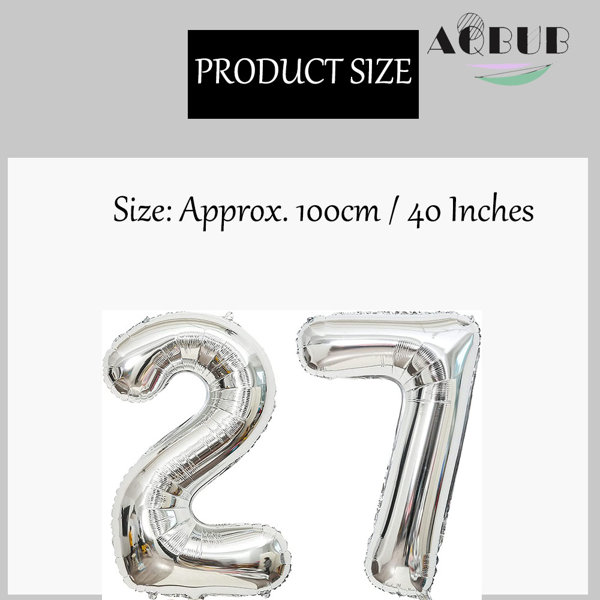 AQUABUBINC 2 Piece Number 27 Balloon Set | Wayfair