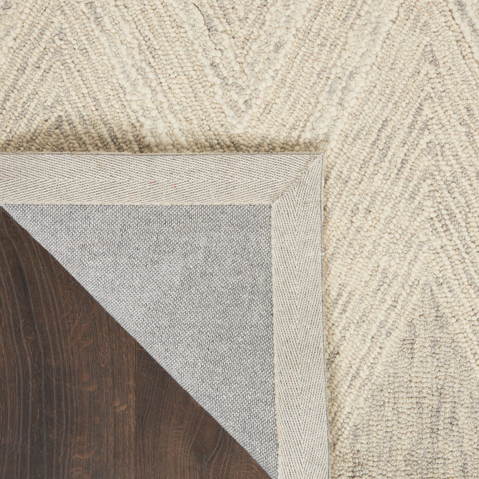 Sand & Stable Zoe Handmade Wool Gray/Ivory Rug & Reviews | Wayfair