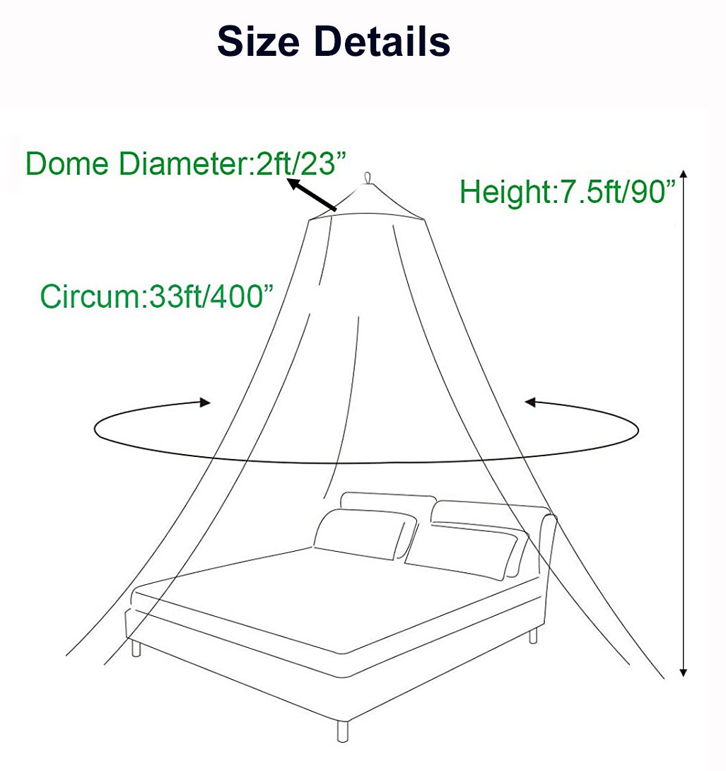 Harriet Bee Bershine Polyester Hook & Loop Fastener Bed Canopy ...