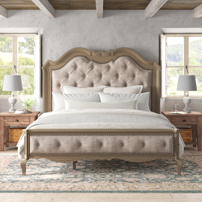 Laurel Foundry Modern Farmhouse Tasker Upholstered Bed | Wayfair