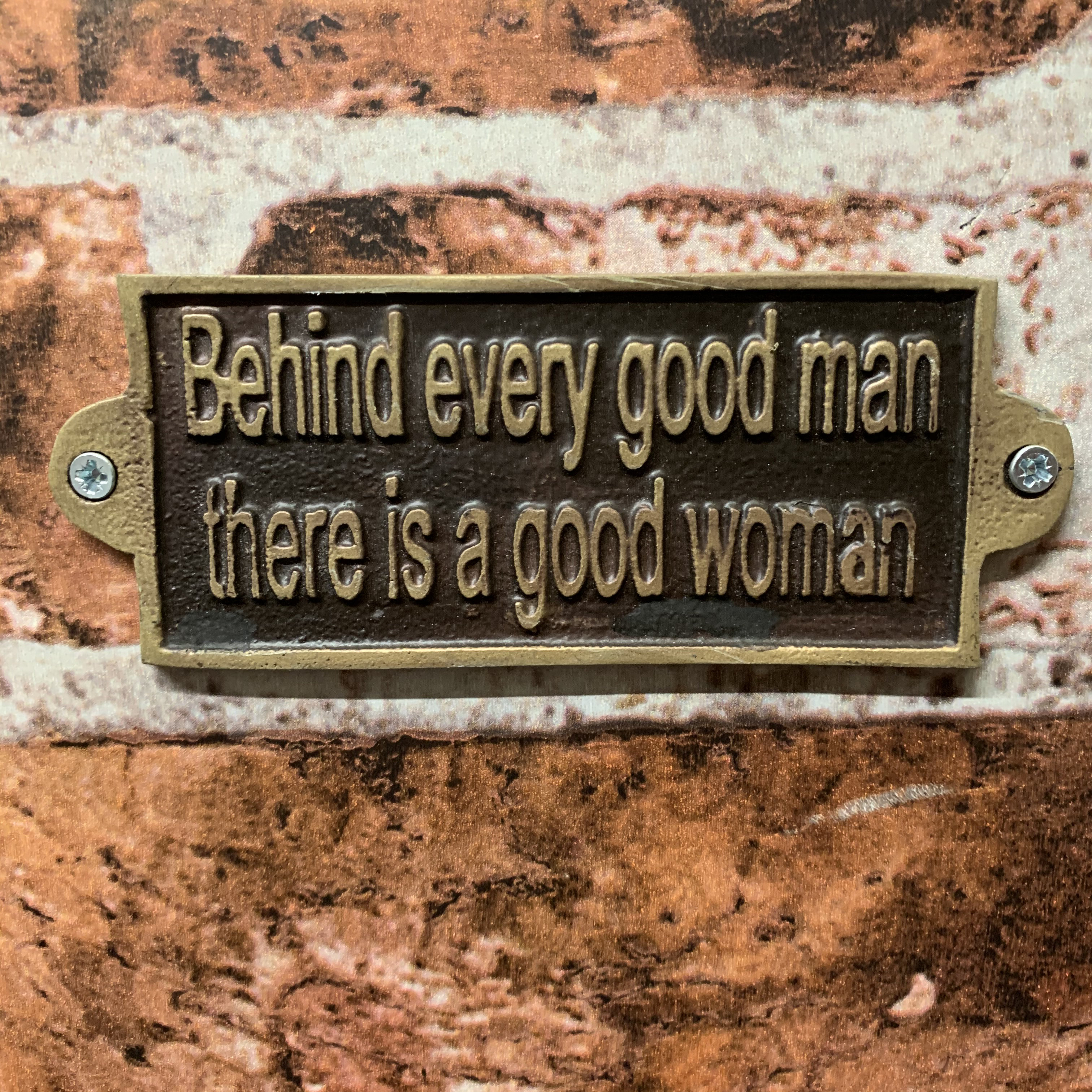 Maturi Argent Behind Every Good Man Door Sign | Wayfair.co.uk