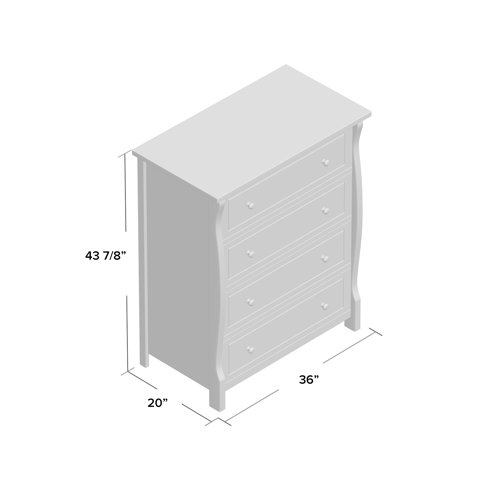 Sorelle Princeton 36'' Wide 4 - Drawer Chest & Reviews | Wayfair