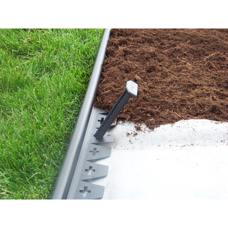 Valley View 2'' H x 21.5'' W Black Vinyl Lawn Edging & Reviews | Wayfair