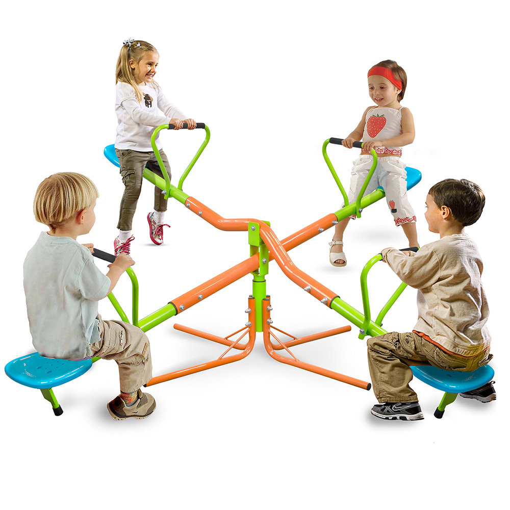 iYofe Kids Seesaw Swivel Teeter-Totter Playground, 360 Degrees Rotating ...