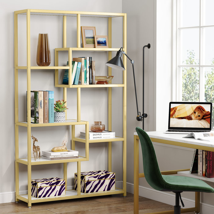 Latitude Run® Yvel Geometric Bookcase & Reviews | Wayfair