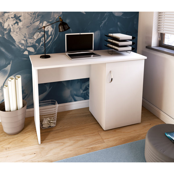 17 Stories Jenniferlynn 120Cm W Rectangle Computer Desk and Cabinet ...