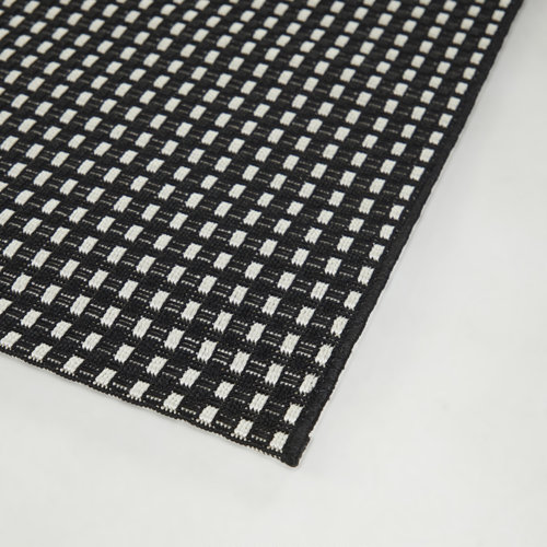 AllModern Vern Flatweave Black/White Indoor/Outdoor Rug & Reviews | Wayfair