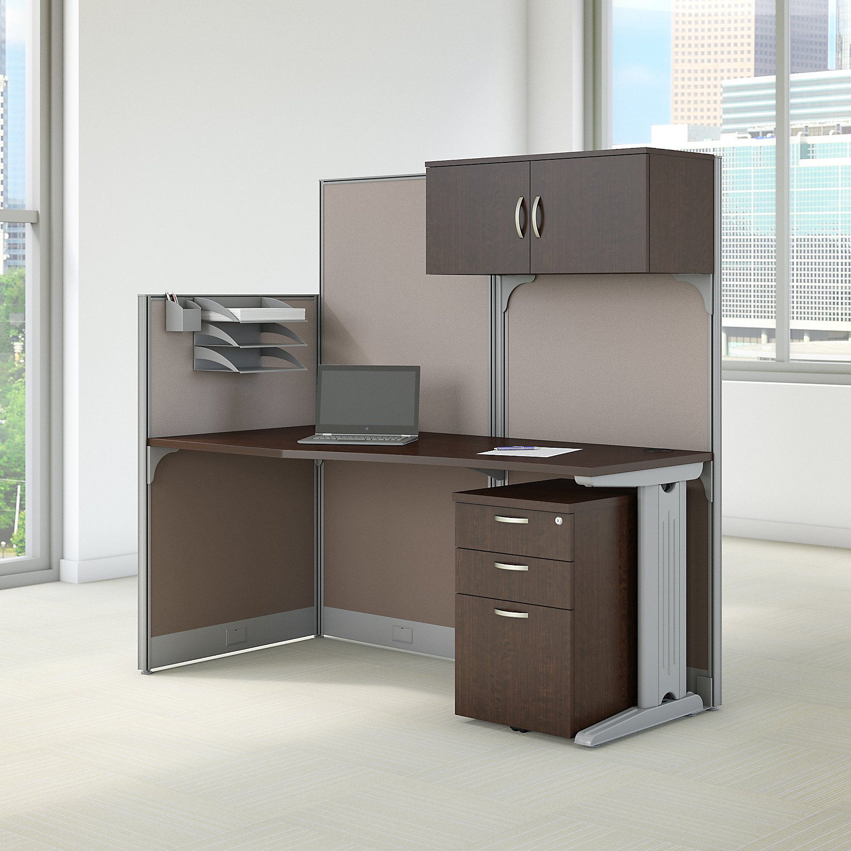 Bush Business Furniture Office in an Hour with Storage Cubicle ...