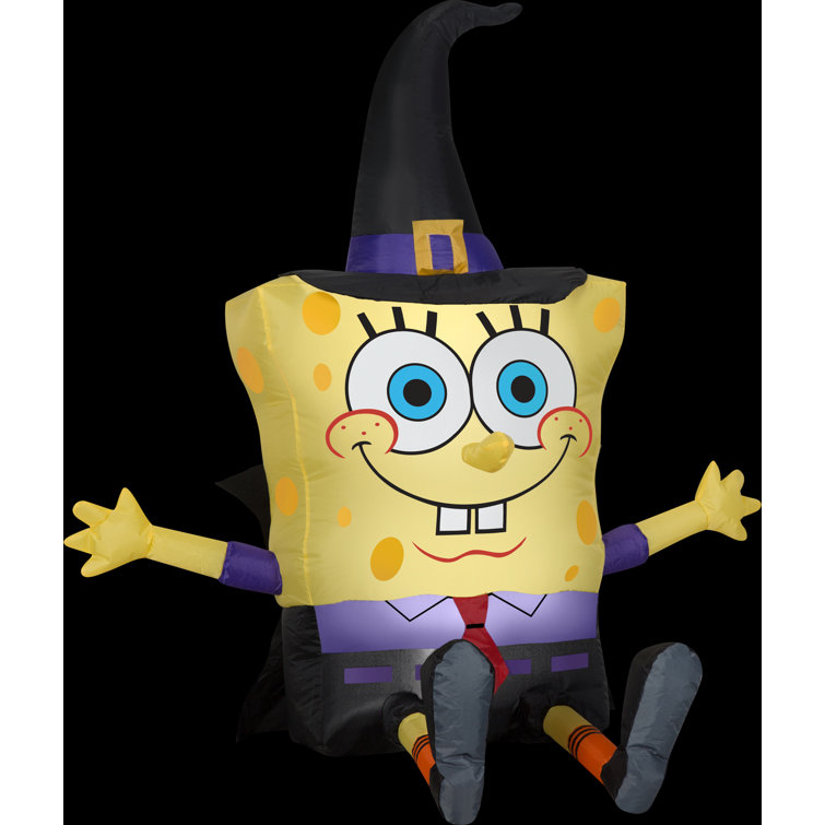 Gemmy Industries Airblown Spongebob as Witch Inflatable | Wayfair