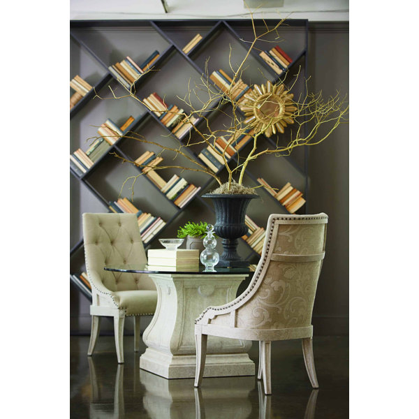 A.R.T. Arch Salvage Tufted Wing Back Side Chair in Beige | Wayfair