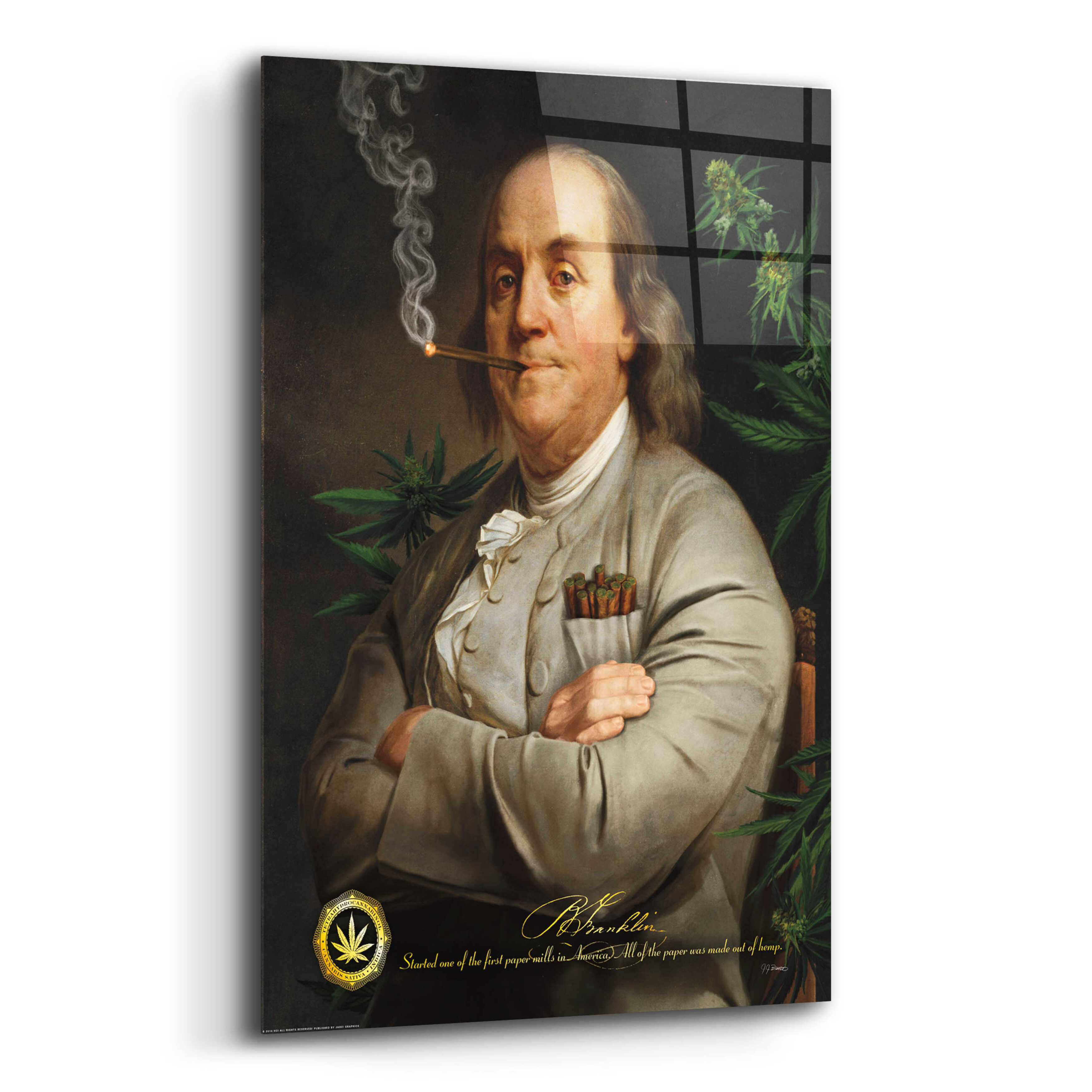 Alcott Hill® Epic Art 'Ben's Cigar' By JJ Brando, Acrylic Glass Bens ...