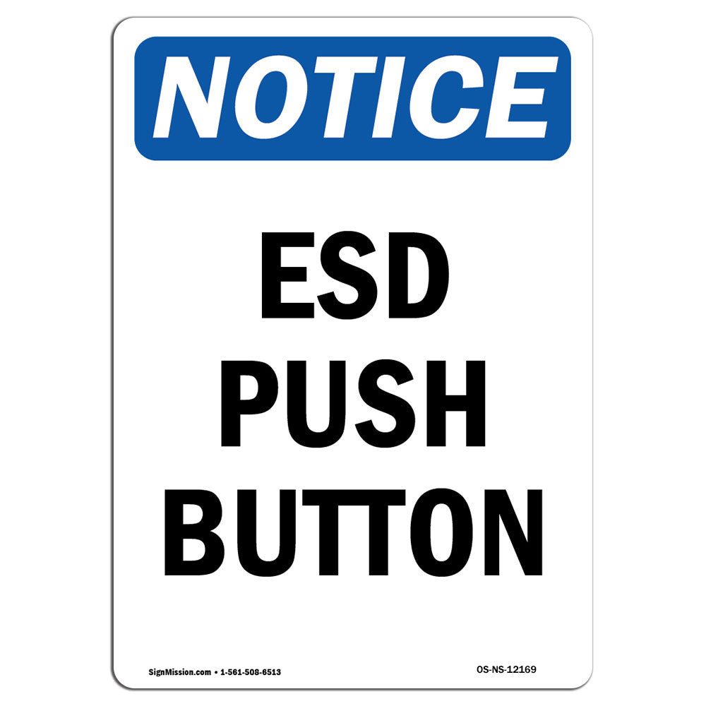 SignMission ESD Push Button Sign | Wayfair