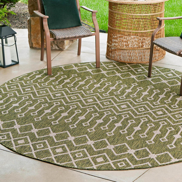 Gracie Oaks Adley Green Indoor/Outdoor Rug & Reviews | Wayfair