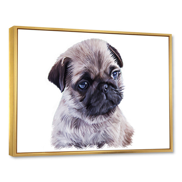 Winston Porter Drawing Puppy Pug Portrait - on | Wayfair