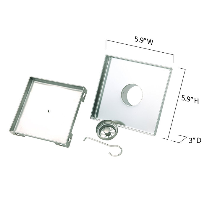 Boann Tile Insert Square 2" Grid Shower Drain | Wayfair