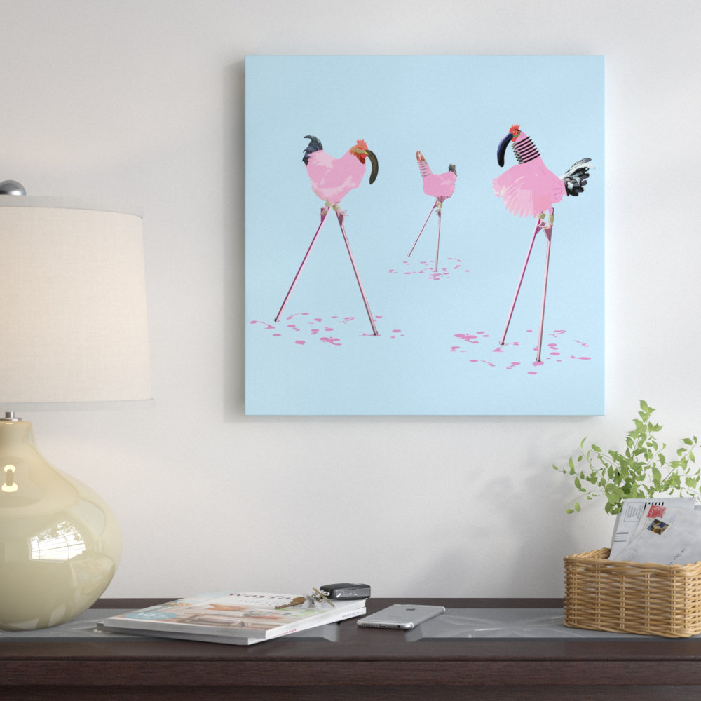 East Urban Home The Chickens Who Wanted To Be Flamingos by Carl Moore ...