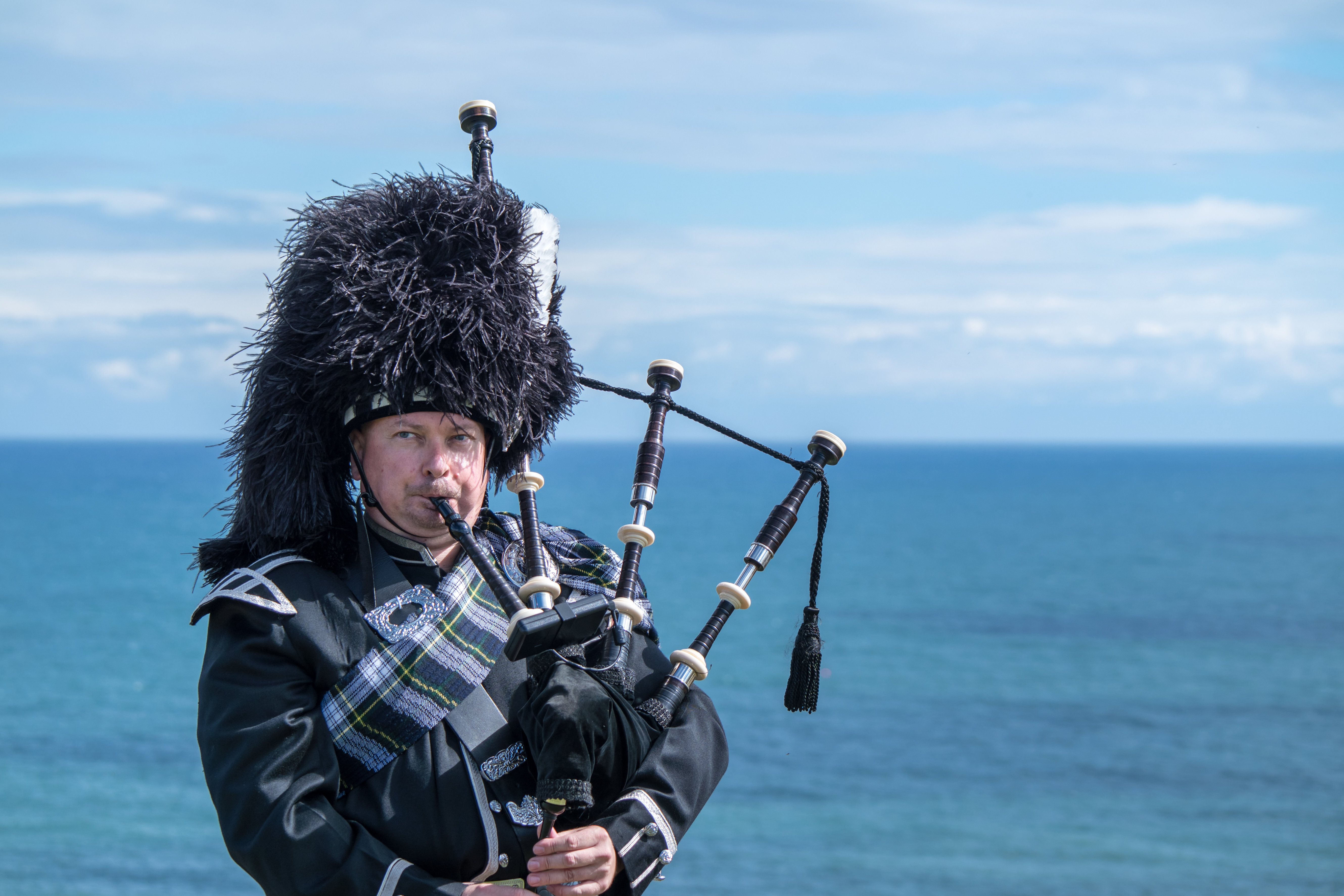 Highland Dunes Traditional Scottish Bagpiper On Canvas by Lukassek ...