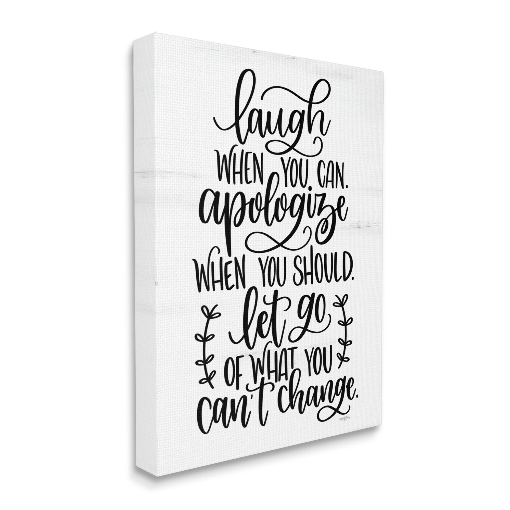 Stupell Industries Inspirational Life Quote Script Calligraphy Birch ...