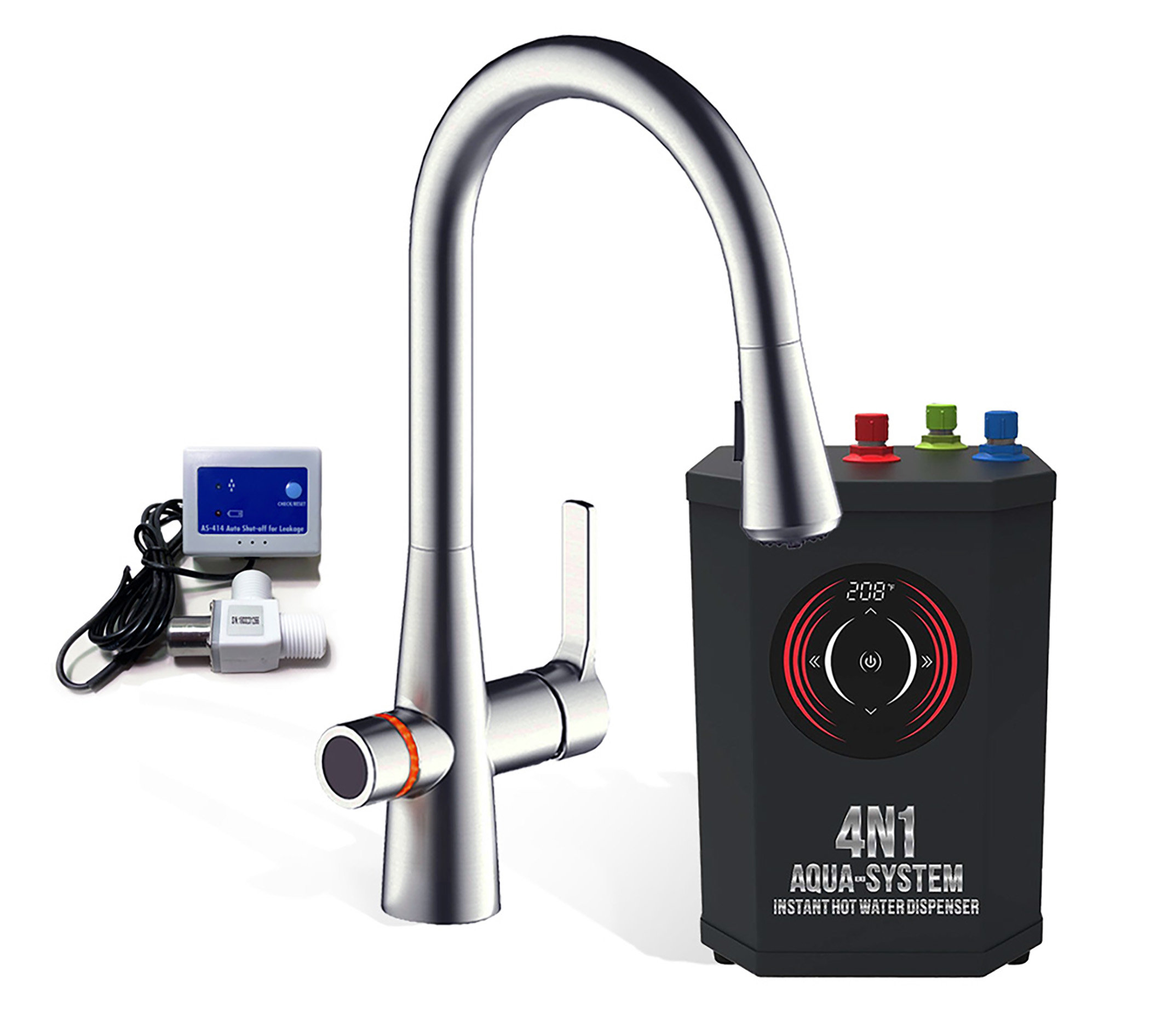 AquaNuTech All-In-One Kitchen Faucet - Instant Hot Water & Full Tap ...