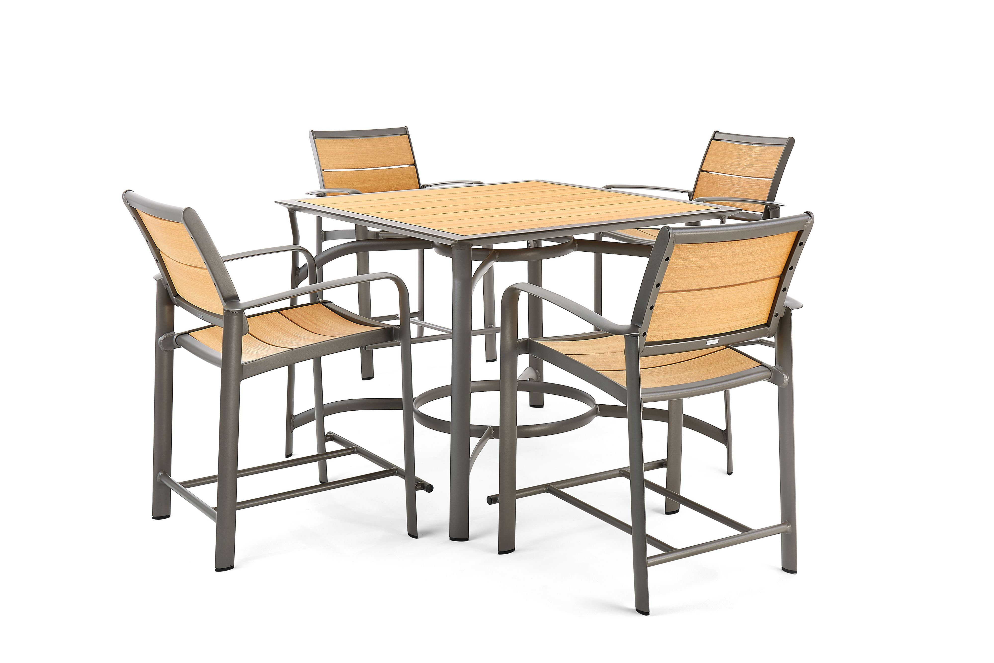 Winston Harper 5 Piece Balcony Dining Set (4 Balcony Stools, 42 Balcony ...