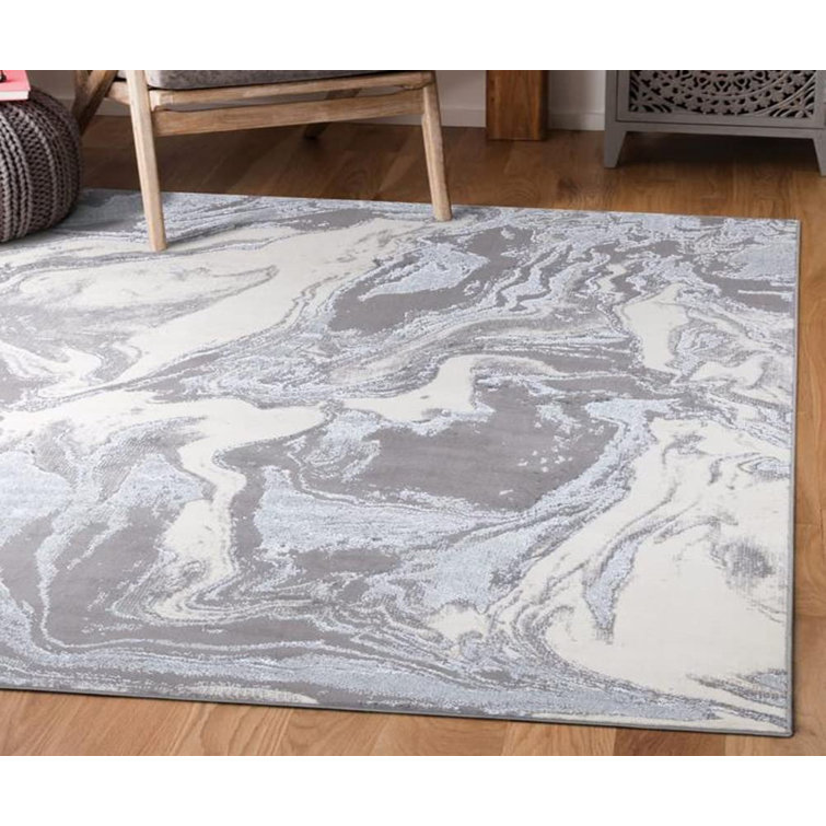 Ivy Bronx Marble Pattern Area Rugs Grey | Wayfair.co.uk