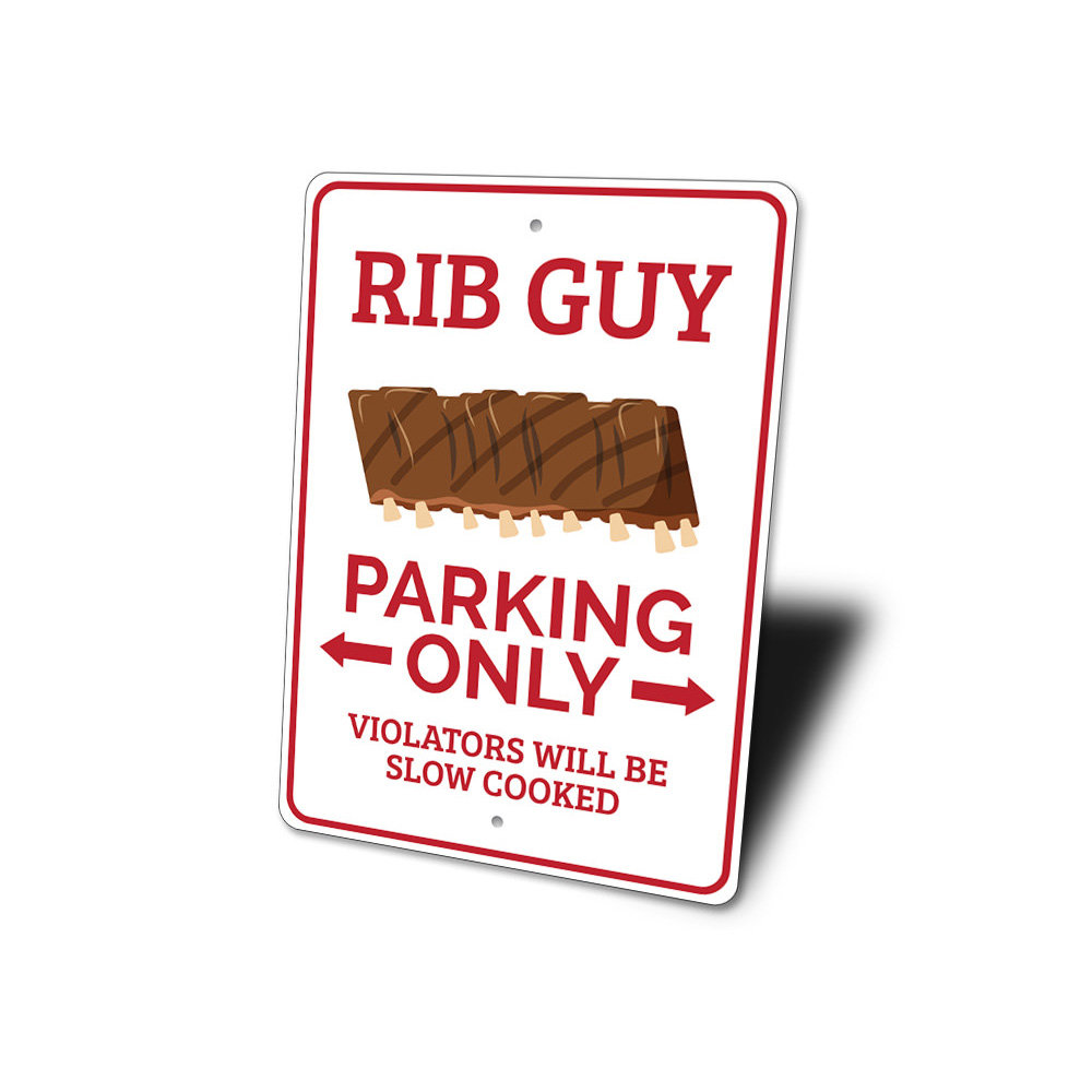 Lizton Sign Shop, Inc Rib Guy Parking Aluminum Sign | Wayfair
