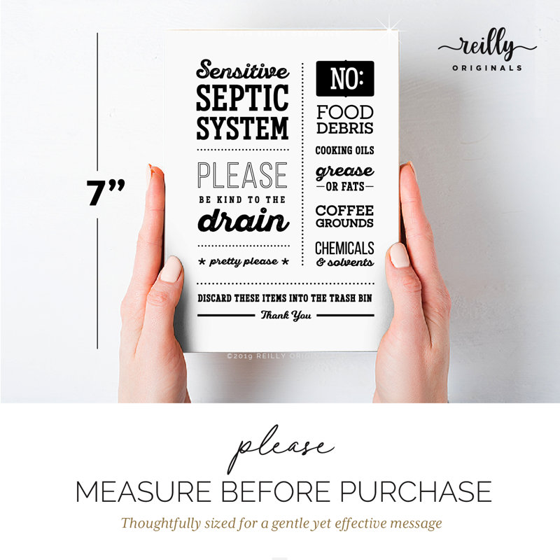 Reilly Originals Sensitive Septic System Please Be Kind to the Drain ...