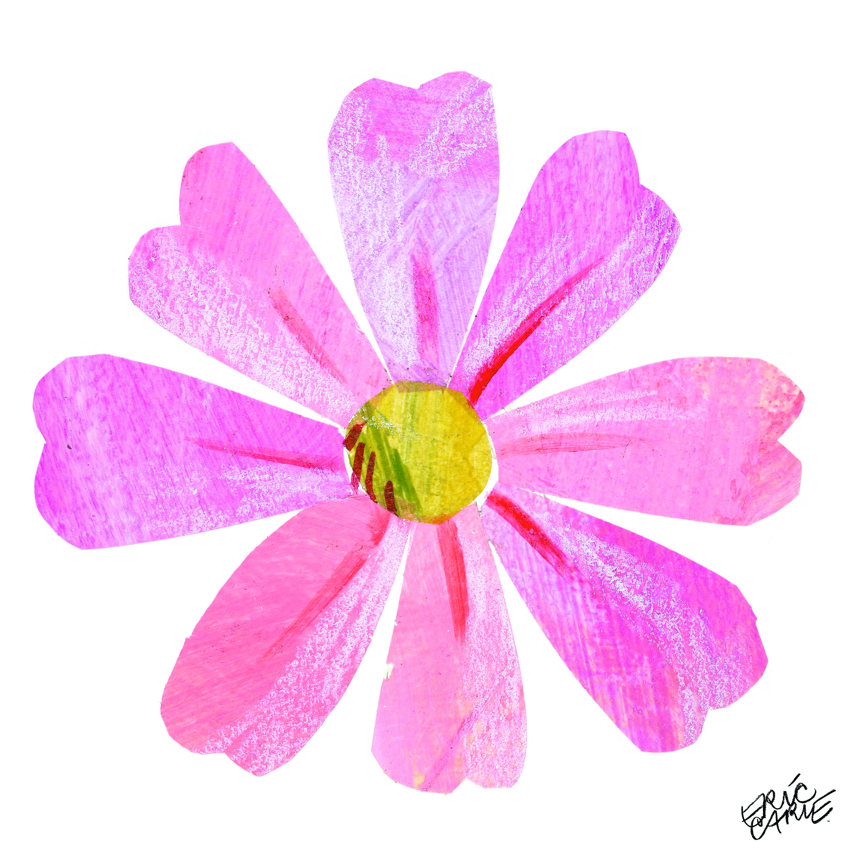 Marmont Hill 'Pink Flower' by Eric Carle Painting Print on Wrapped ...