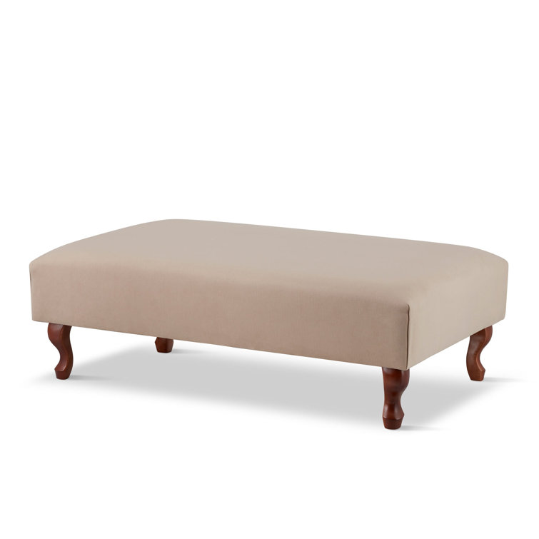 Rosalind Wheeler Alasha 60Cm Wide Velvet Rectangle Cocktail Ottoman ...