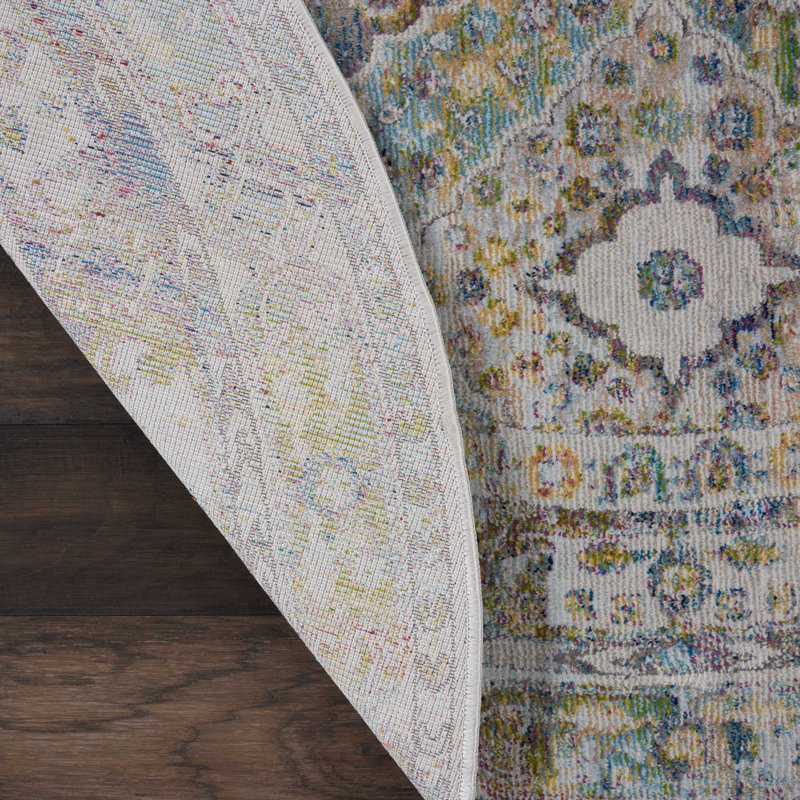 Bungalow Rose Burnie Blue/Green/Ivory Rug & Reviews | Wayfair