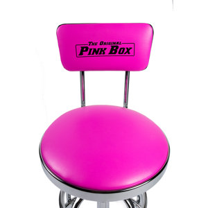 The Original Pink Box Swivel Adjustable Height Bar Stool | Wayfair