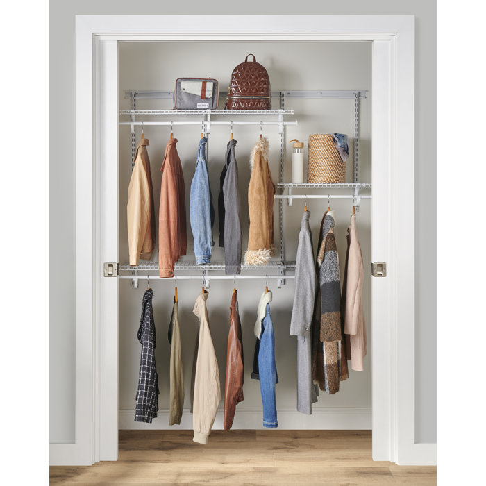 ClosetMaid ShelfTrack 48" W - 72" W Closet System Starter Kit & Reviews ...