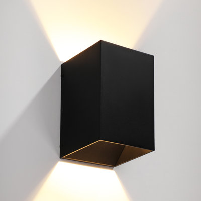 Wrought Studio Cascade LED Square Wall Sconces Outdoor Modern Up & Down ...
