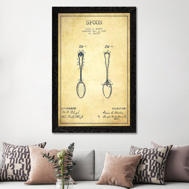Williston Forge Spoon Vintage Patent Blueprint by Aged Pixel - Floater ...