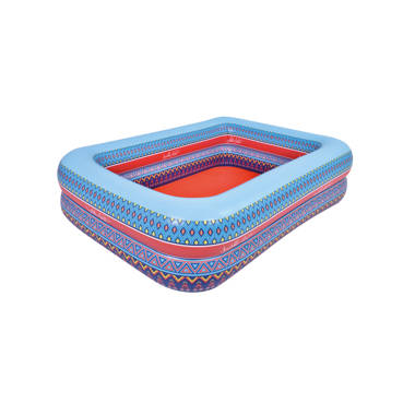 Northlight Blue and White Inflatable Rectangular Swimming Pool | Wayfair