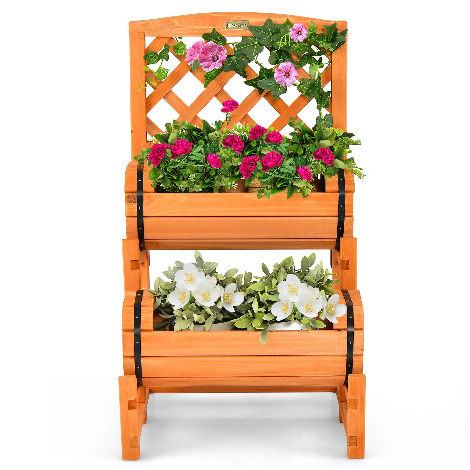 Arlmont & Co. 2-Tier Garden Bed And Trellis | Wayfair