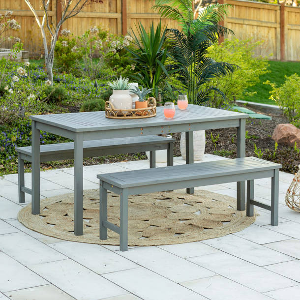 Lark Manor Harbison Acacia Outdoor Coffee Table & Reviews | Wayfair