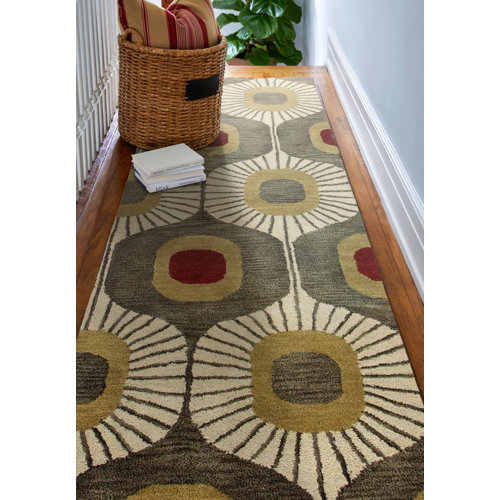 Wade Logan® Hayashi Handmade Hand Tufted Wool Mocha Rug & Reviews | Wayfair