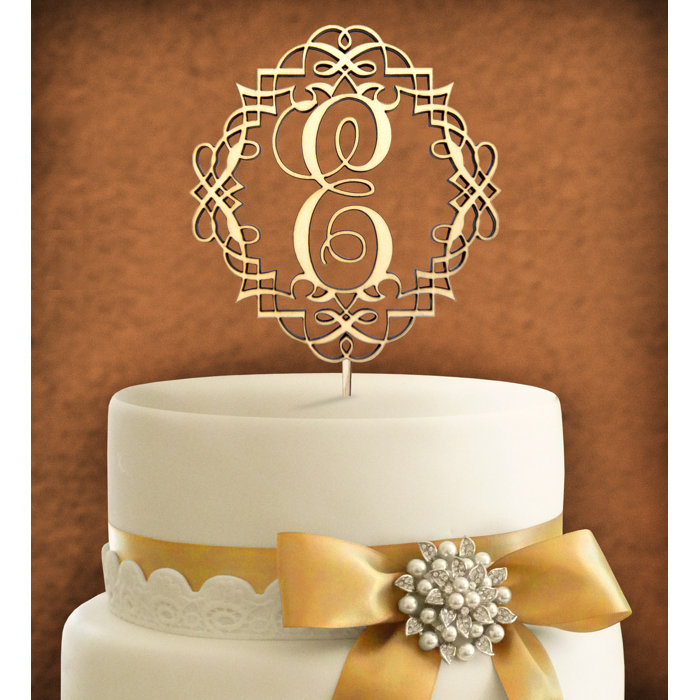 aMonogramArtUnlimited Diamond Frame Cake Topper | Wayfair