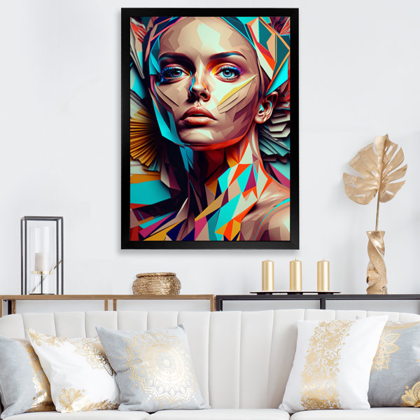 Mercer41 Cubic Woman Portrait I - Graphic Art on Canvas | Wayfair