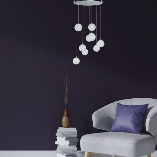 Orren Ellis Sinechra 9 - Light Dimmable Sphere Chandelier & Reviews ...