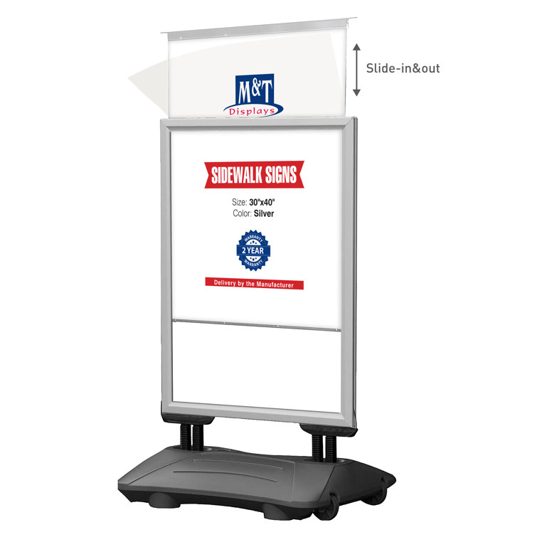 MT Displays Windpro Weather Resistant Outdoor Curb Sidewalk Sign Holder ...