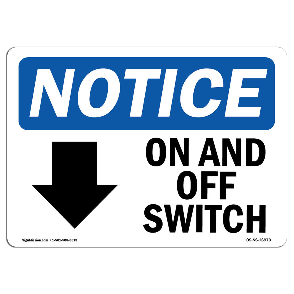 SignMission On and Off Switch Sign with Symbol Sign | Wayfair